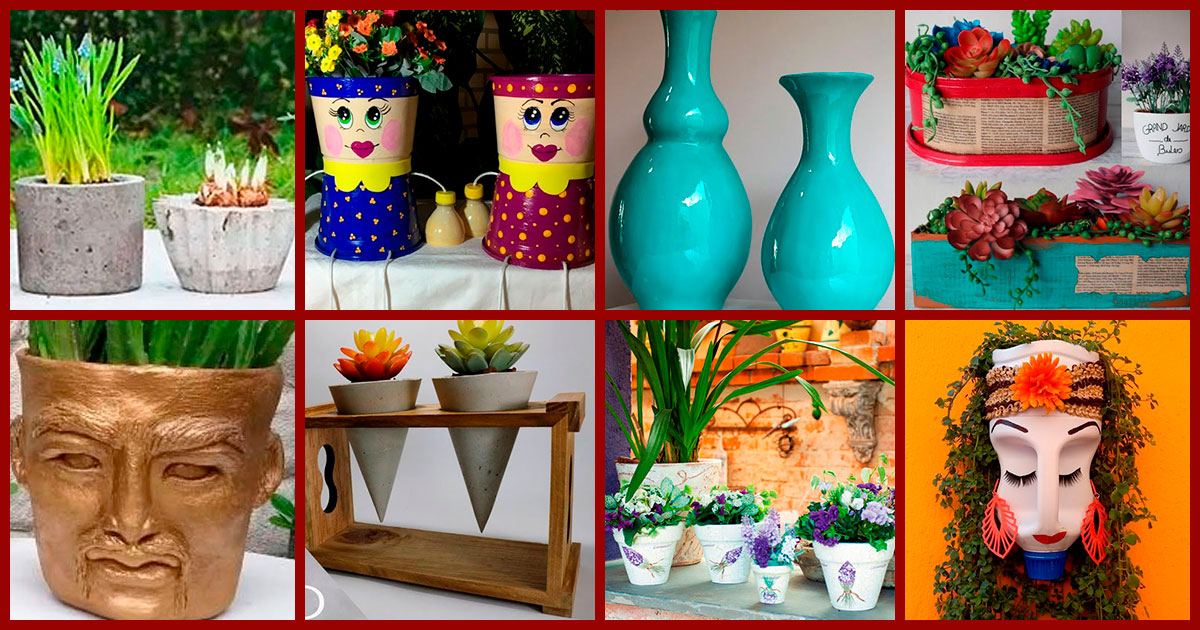 50 Ideias e Passo a Passos Diferentes de Vasos Artesanais!